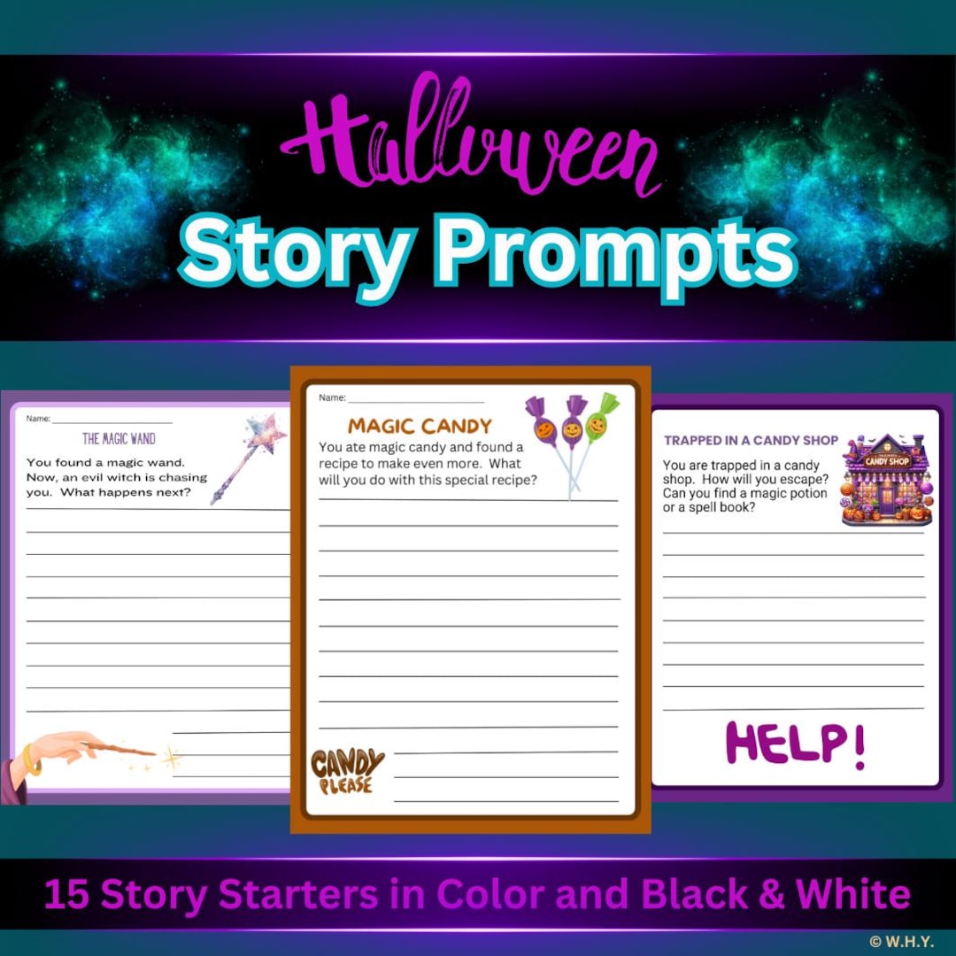 15 Halloween Story Prompts - Creative Writing Story Starters - Digital ...