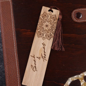 Custom Wood Bookmarks With Tassel, Personalized Wooden Bookmark, Wooden ...