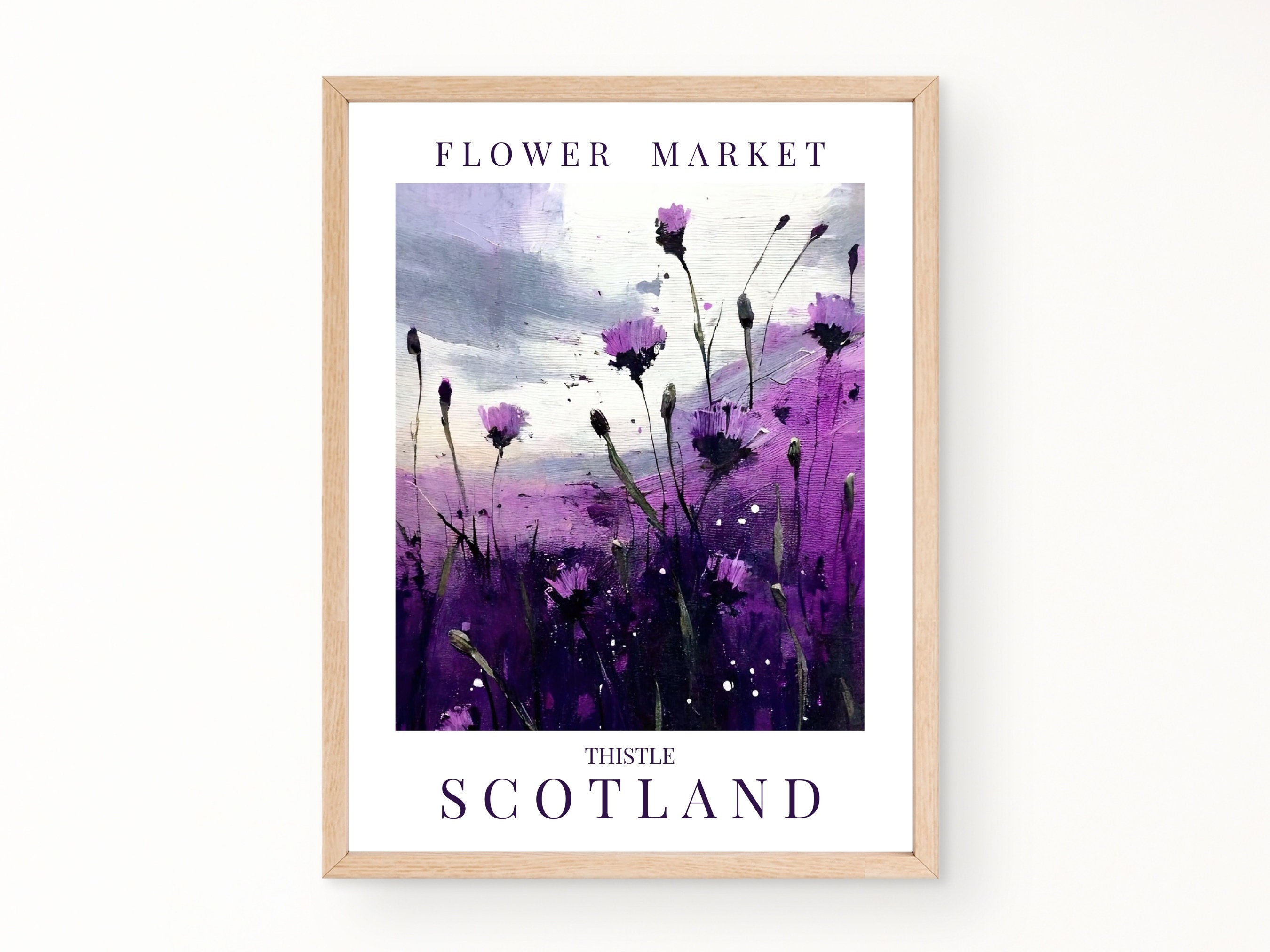 Scotland National Flower Poster, Flower Market Print, Printable Wall ...