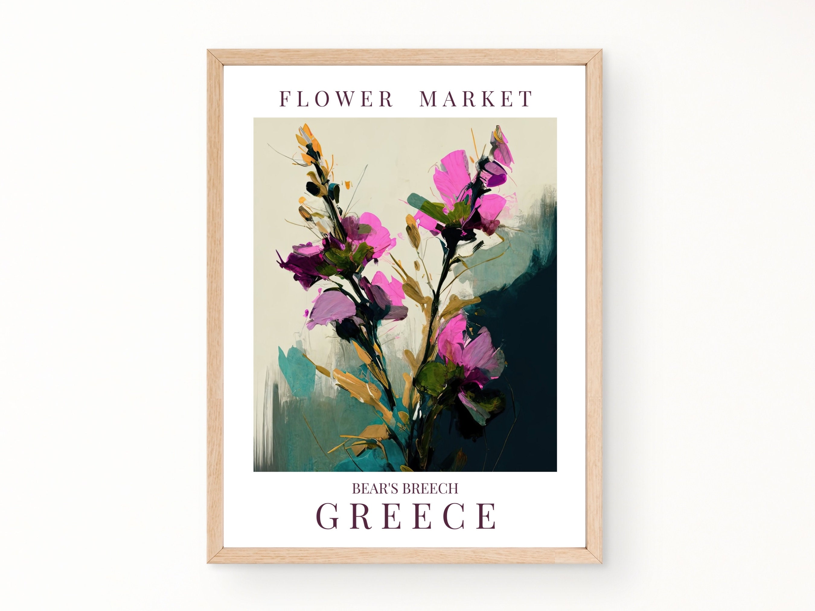 Greece National Flower Poster, Flower Market Print, Printable Wall Art ...