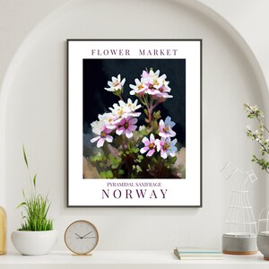 Norway National Flower Poster, Flower Market Print, Printable Wall Art ...