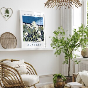 Austria National Flower Poster, Flower Market Print, Printable Wall Art ...