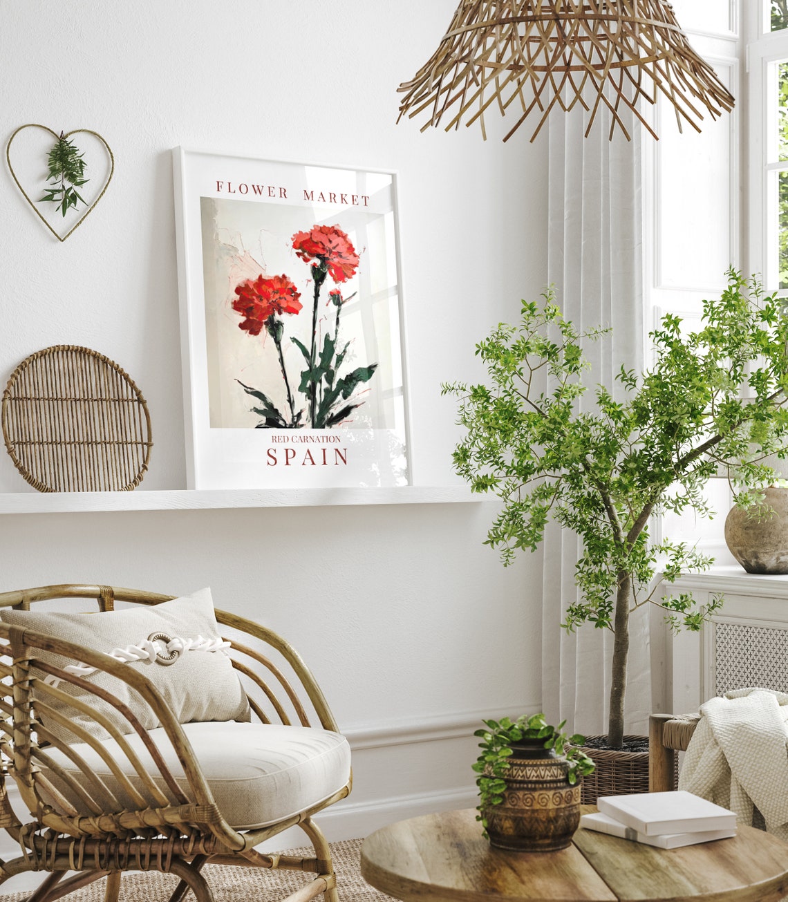 Spain National Flower Poster, Flower Market Print, Printable Wall Art ...