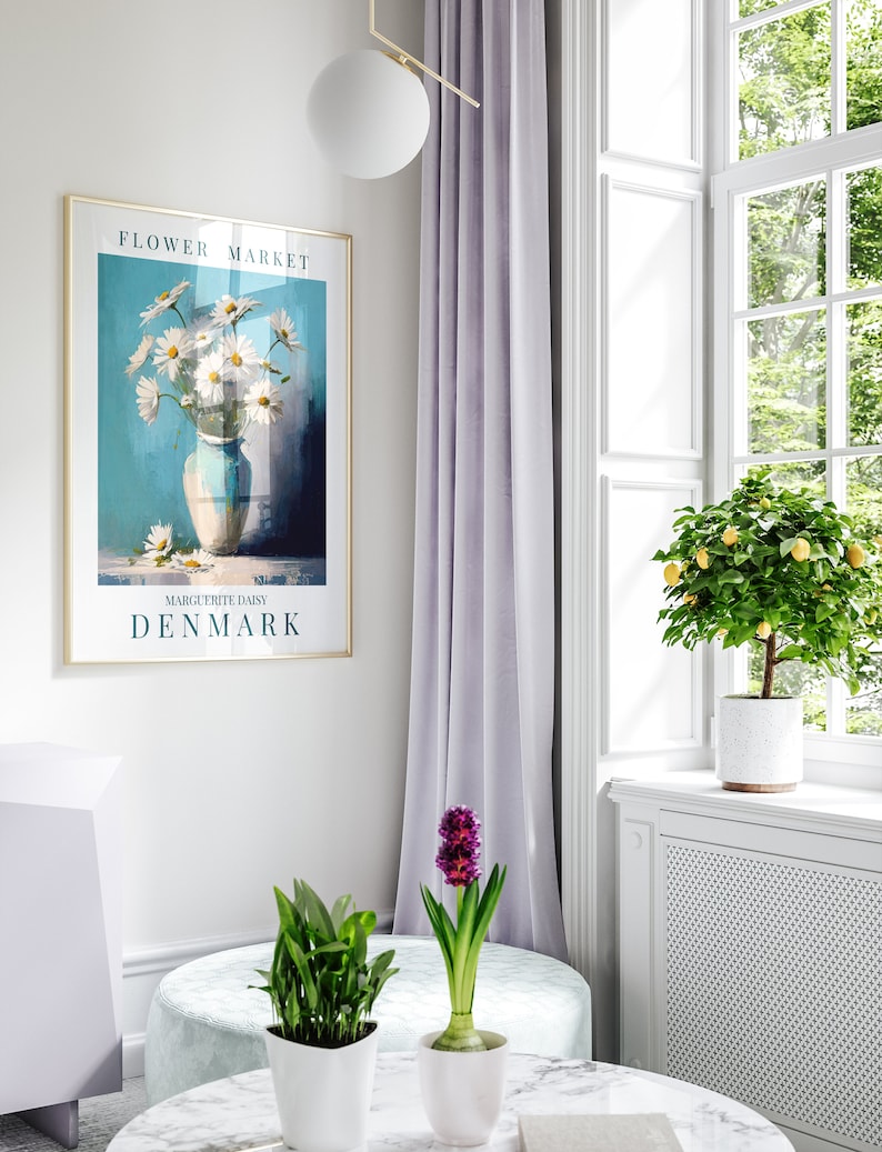Denmark National Flower Poster, Flower Market Print, Printable Wall Art ...