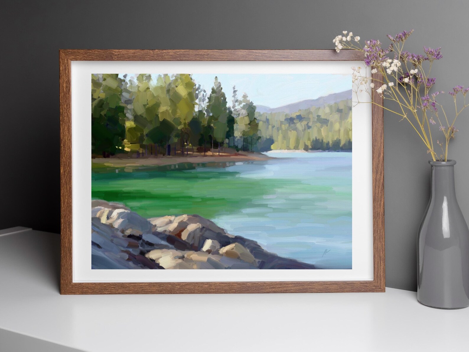 Lakeside Printable Wall Art, Scenic Lake Wall Art, Landscape Wall Art ...