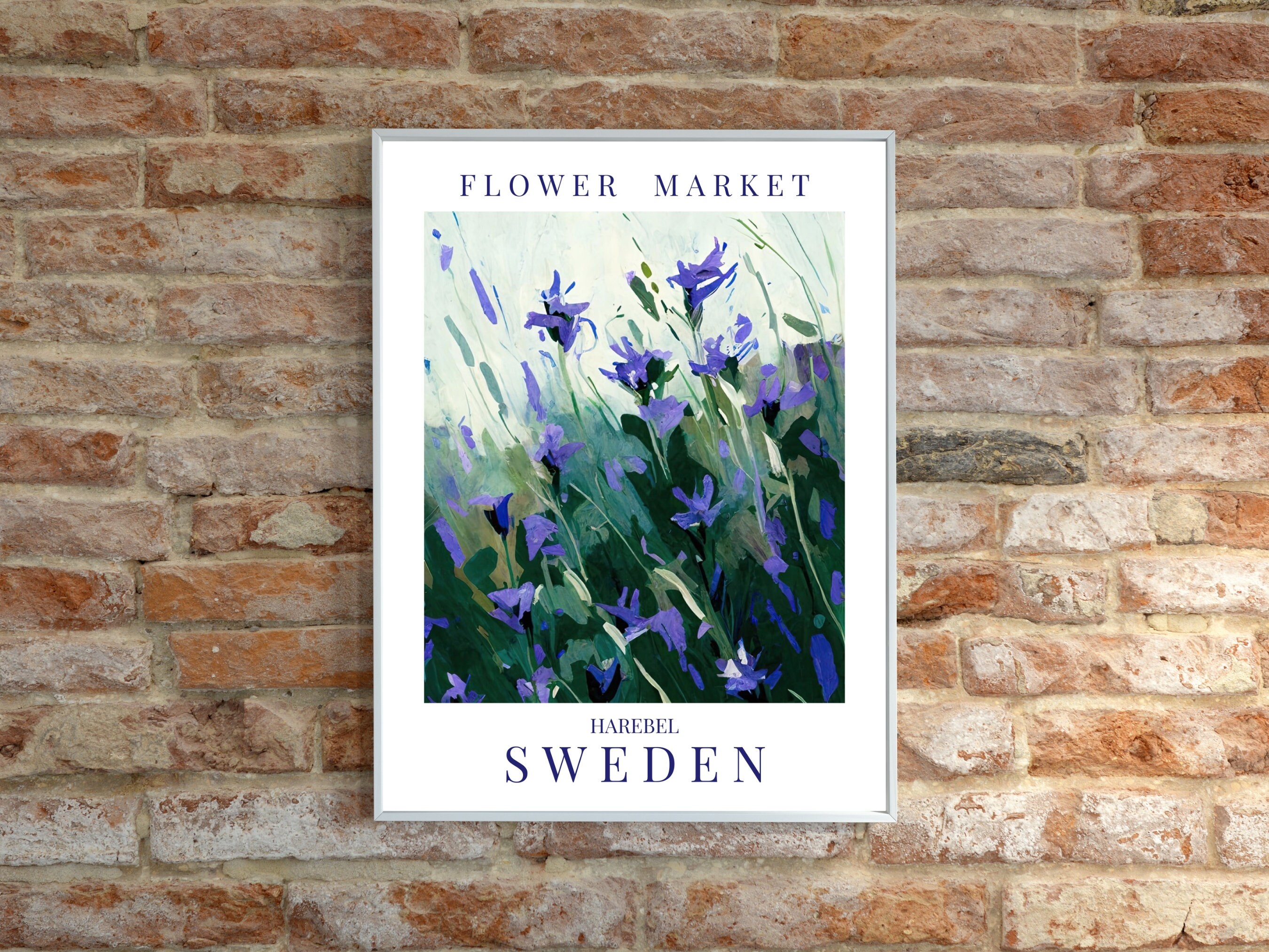 Sweden National Flower Poster, Flower Market Print, Printable Wall Art ...