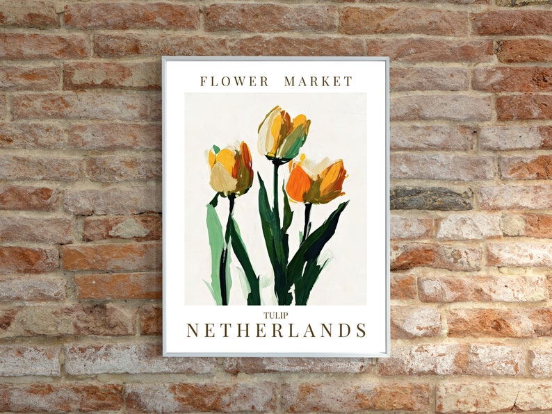 Netherlands National Flower Poster, Flower Market Print, Printable Wall ...