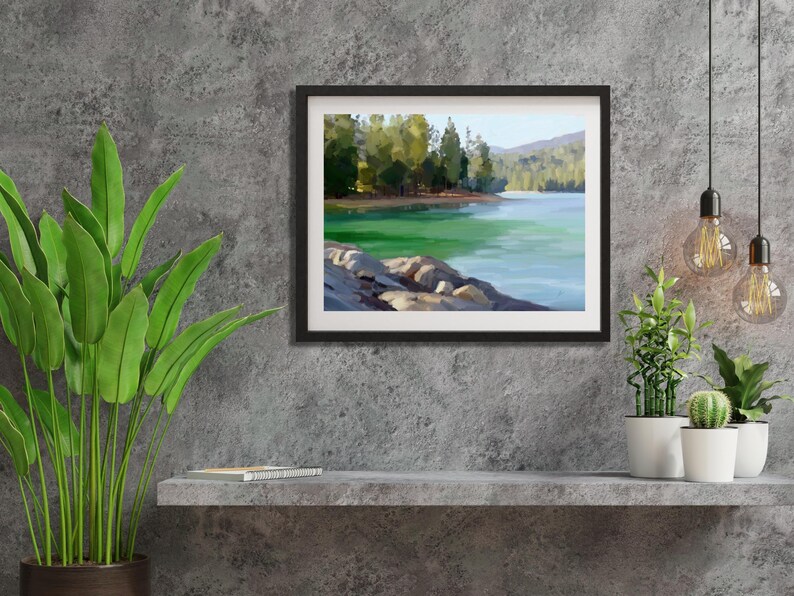 Lakeside Printable Wall Art, Scenic Lake Wall Art, Landscape Wall Art ...