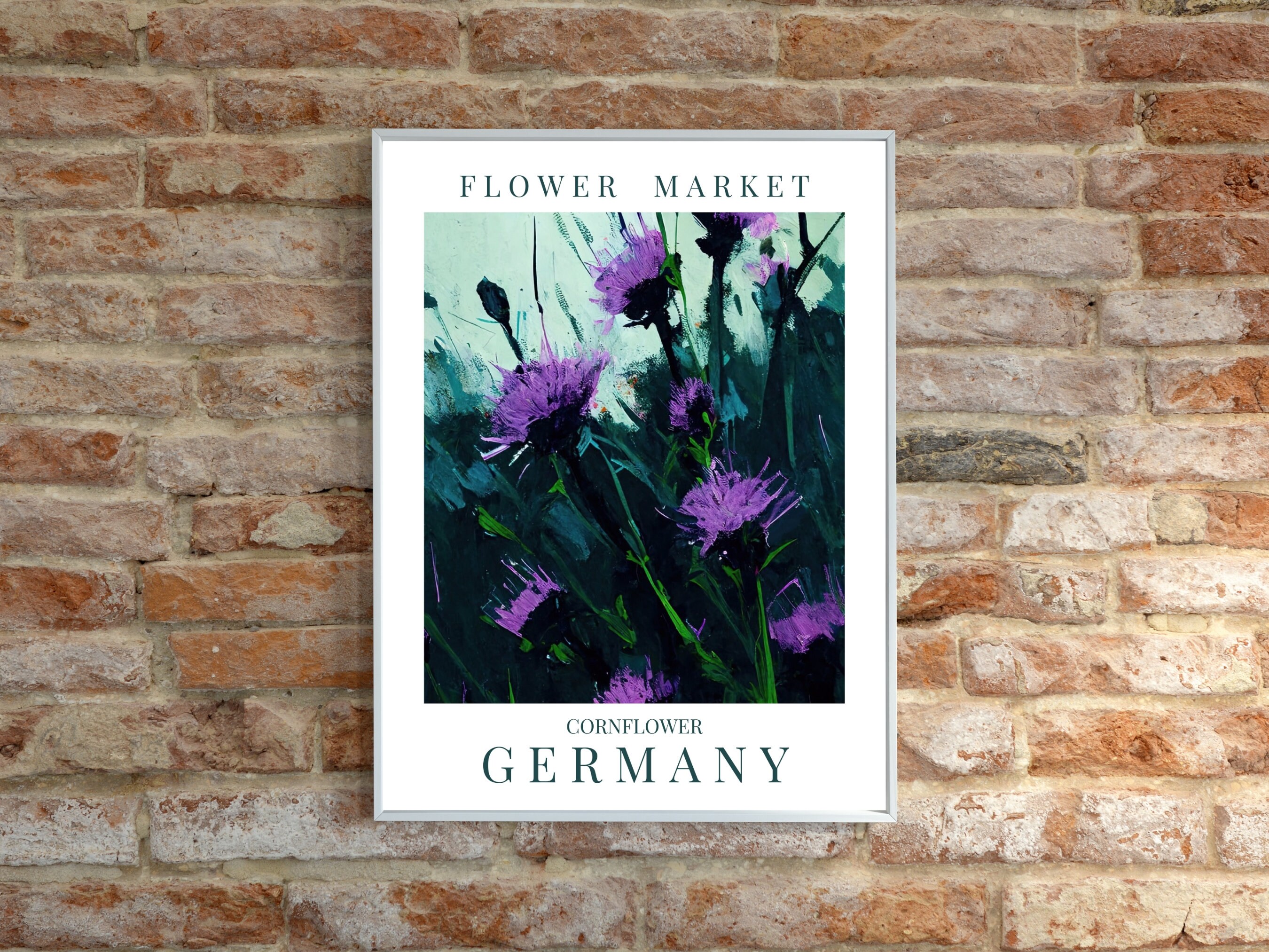 Germany National Flower Poster, Flower Market Print, Printable Wall Art ...