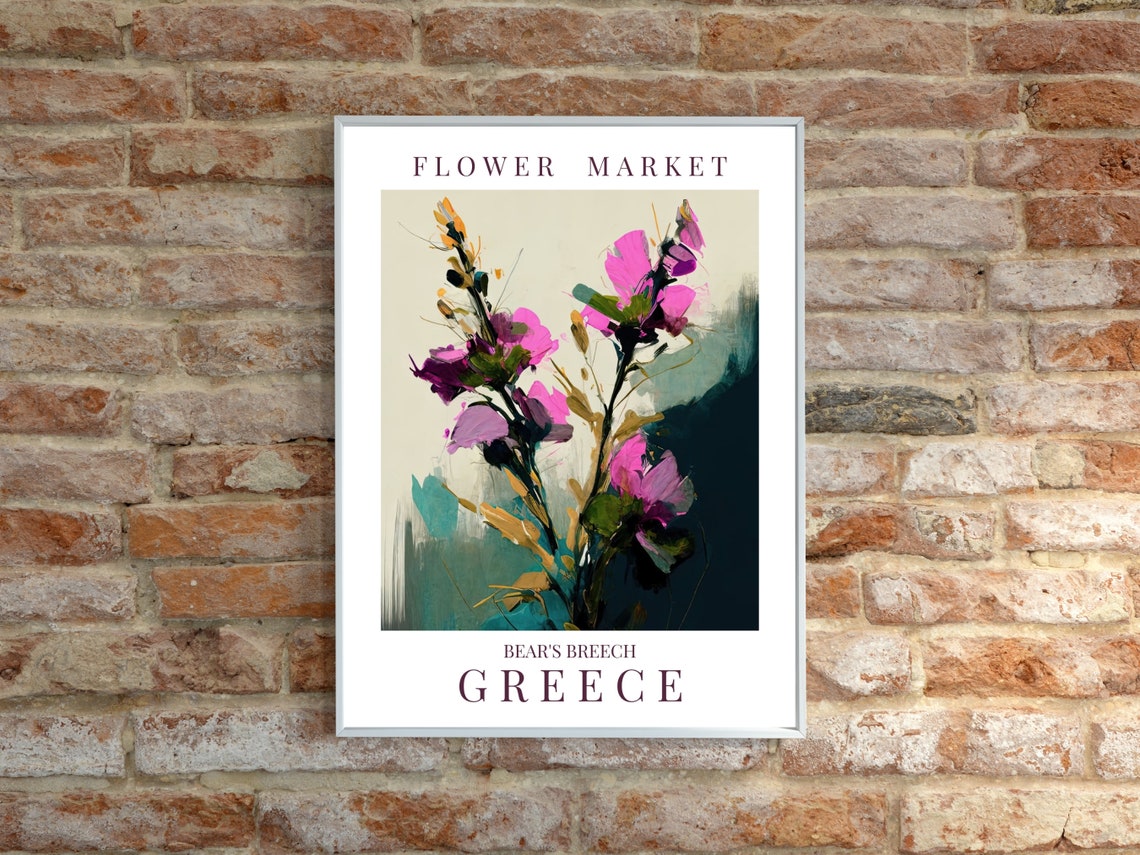 Greece National Flower Poster, Flower Market Print, Printable Wall Art ...
