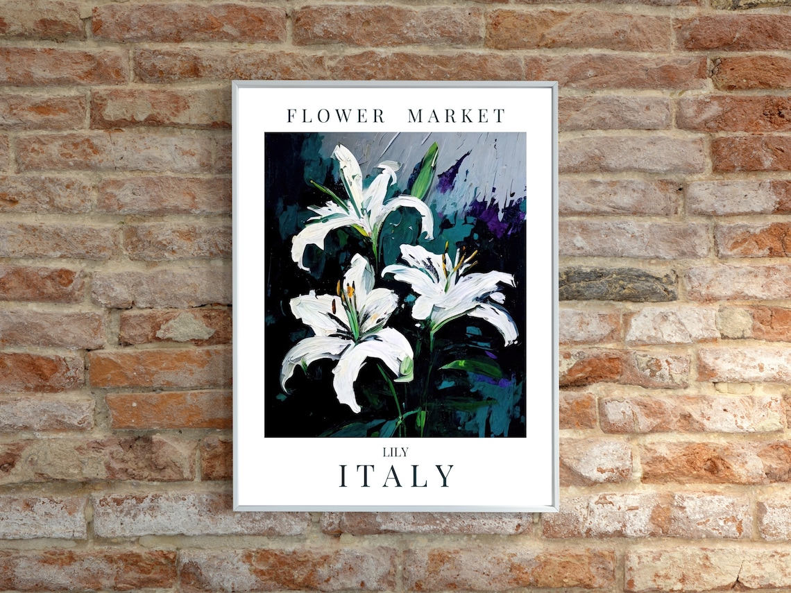Italy National Flower Poster, Flower Market Print, Printable Wall Art ...