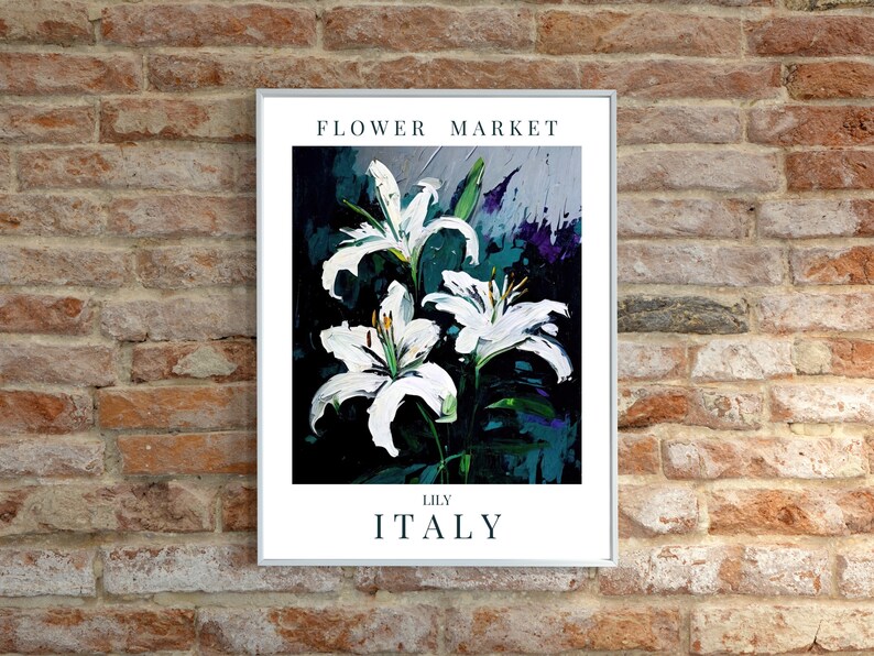 Italy National Flower Poster, Flower Market Print, Printable Wall Art ...