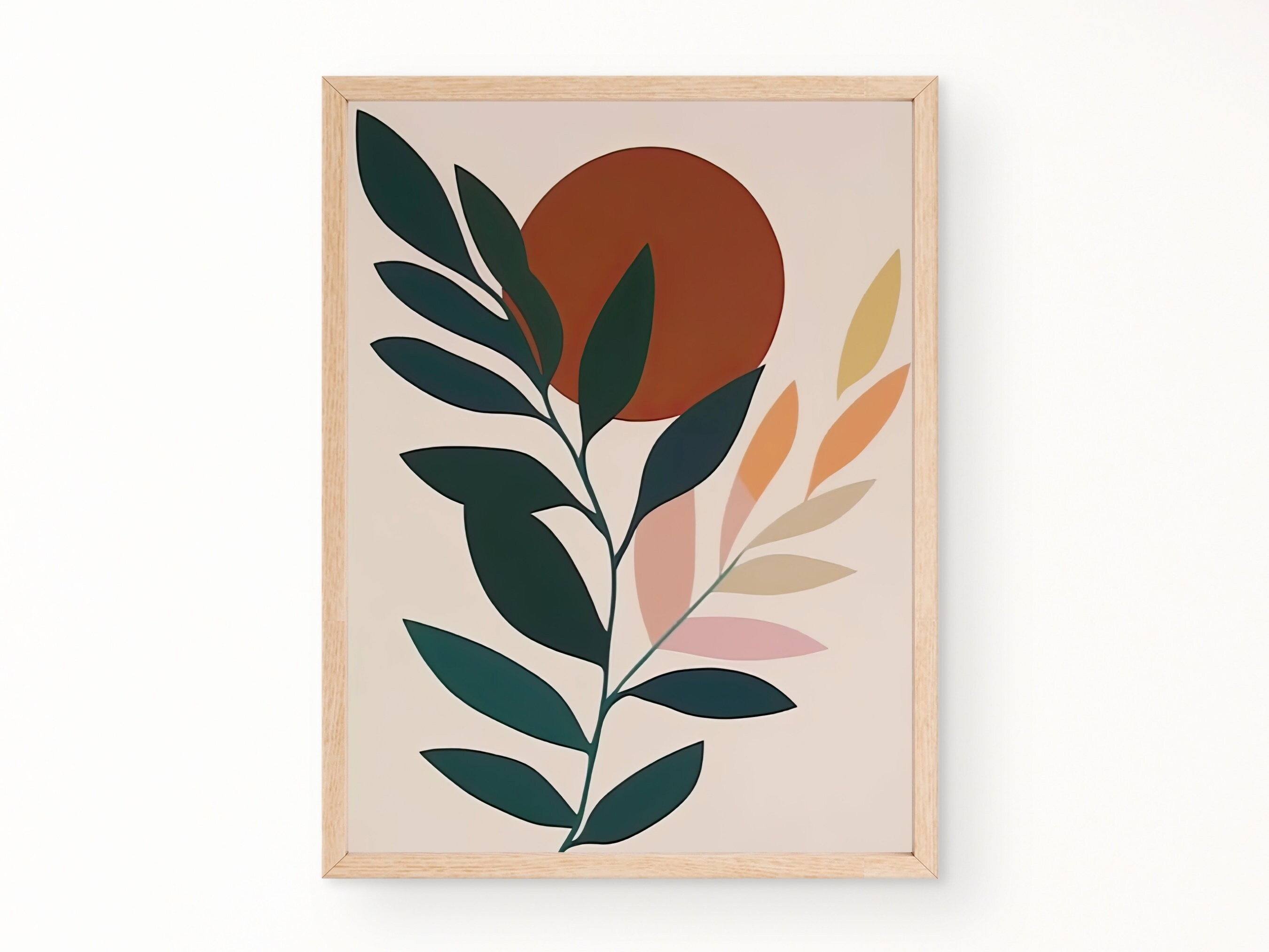 Boho Prints Set of 3, Mid Century Modern Prints, Neutral Color ...