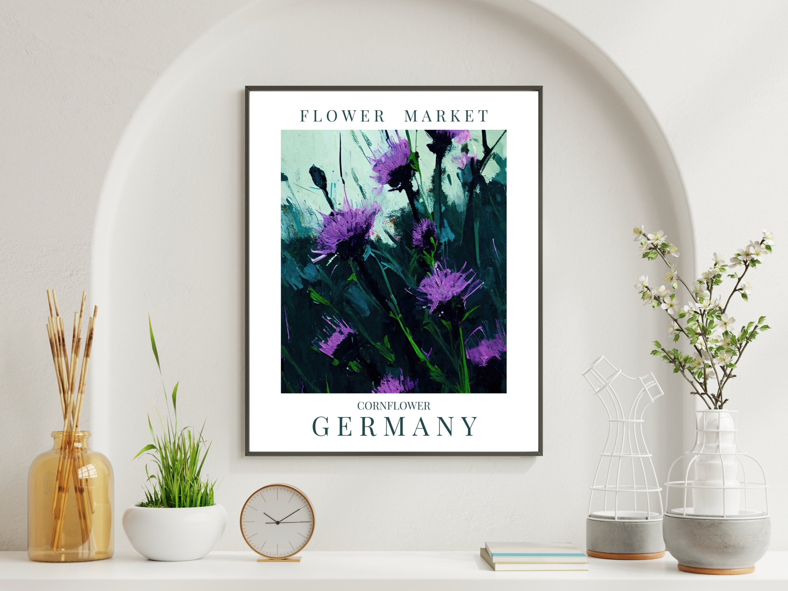 Germany National Flower Poster, Flower Market Print, Printable Wall Art ...