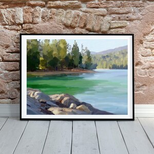 Lakeside Printable Wall Art, Scenic Lake Wall Art, Landscape Wall Art ...
