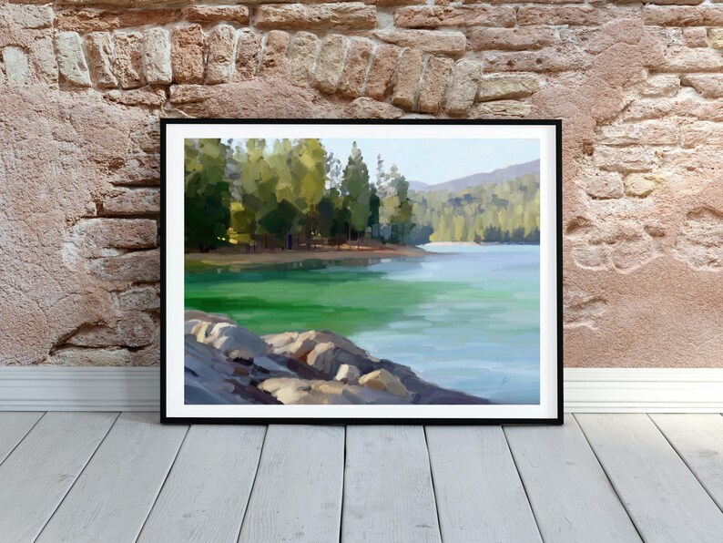 Lakeside Printable Wall Art, Scenic Lake Wall Art, Landscape Wall Art ...