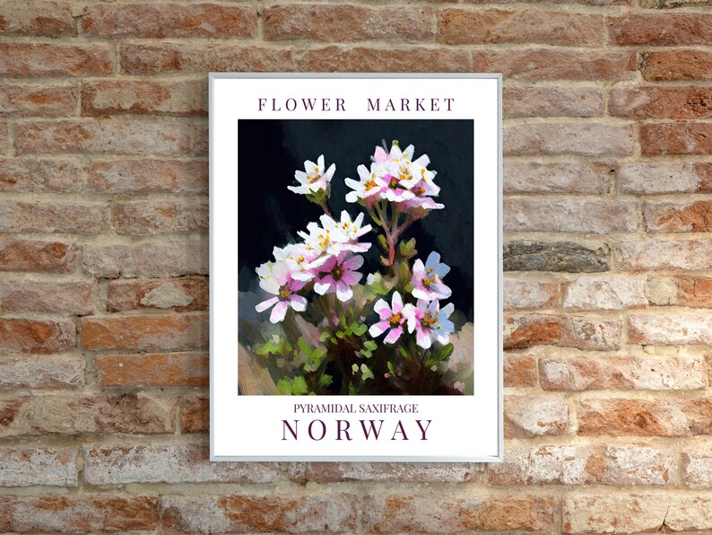 Norway National Flower Poster, Flower Market Print, Printable Wall Art ...