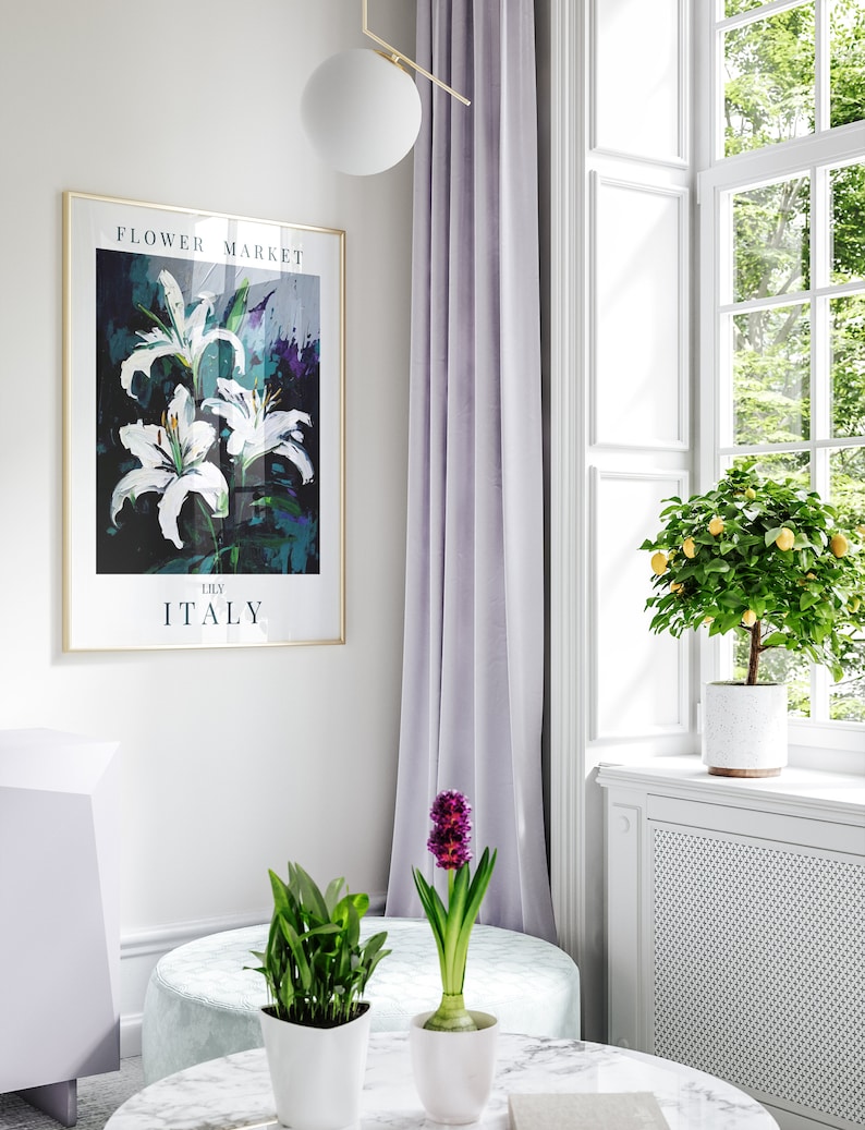 Italy National Flower Poster, Flower Market Print, Printable Wall Art ...