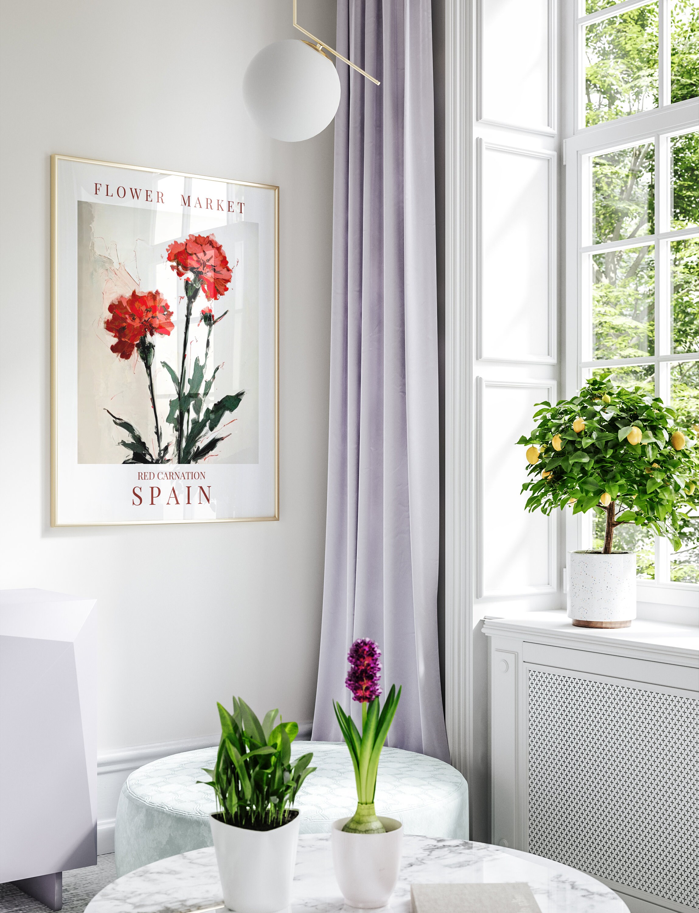 Spain National Flower Poster, Flower Market Print, Printable Wall Art ...