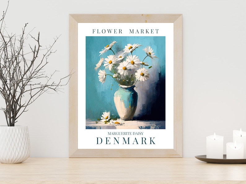 Denmark National Flower Poster, Flower Market Print, Printable Wall Art ...