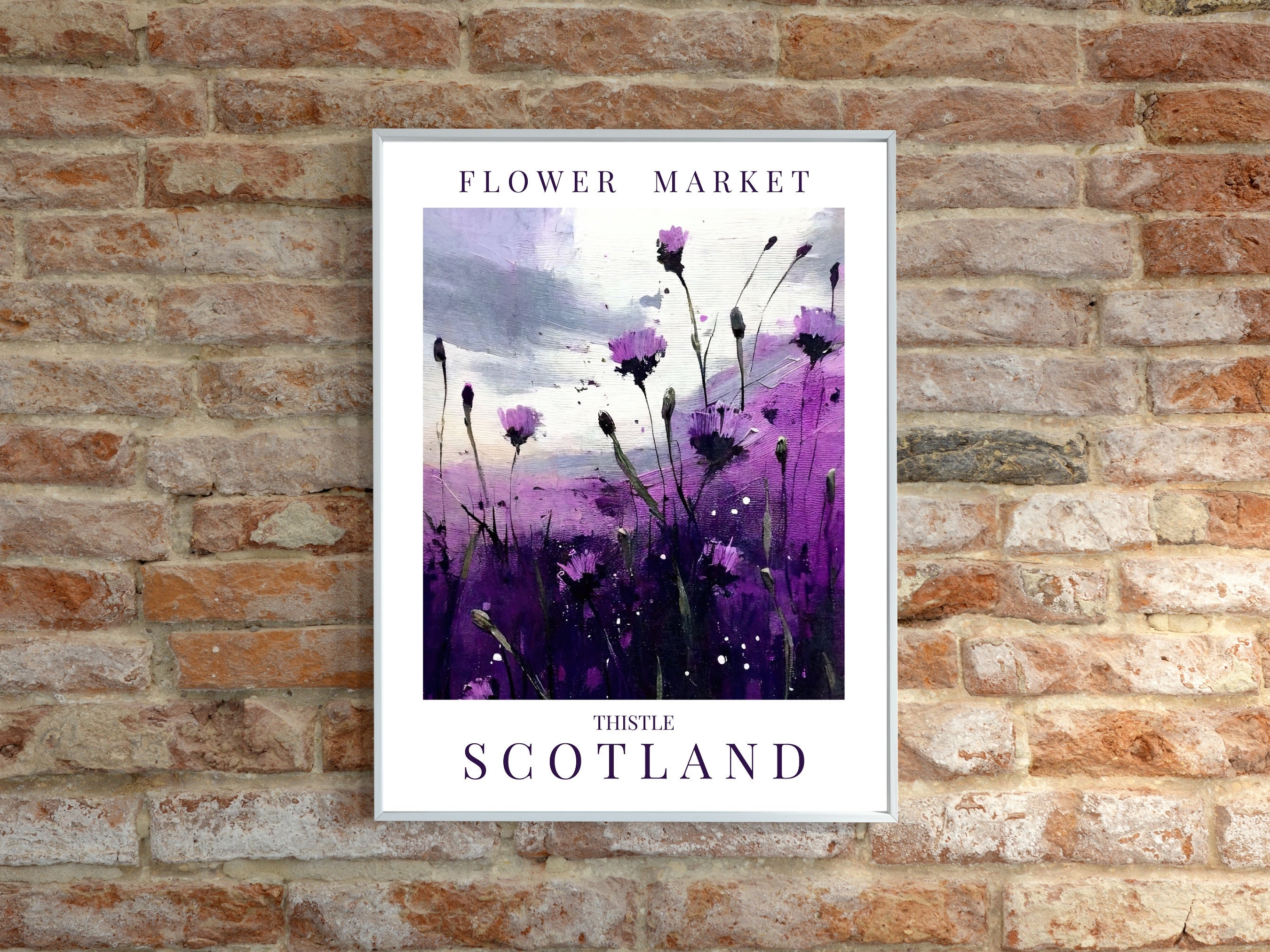 Scotland National Flower Poster, Flower Market Print, Printable Wall ...