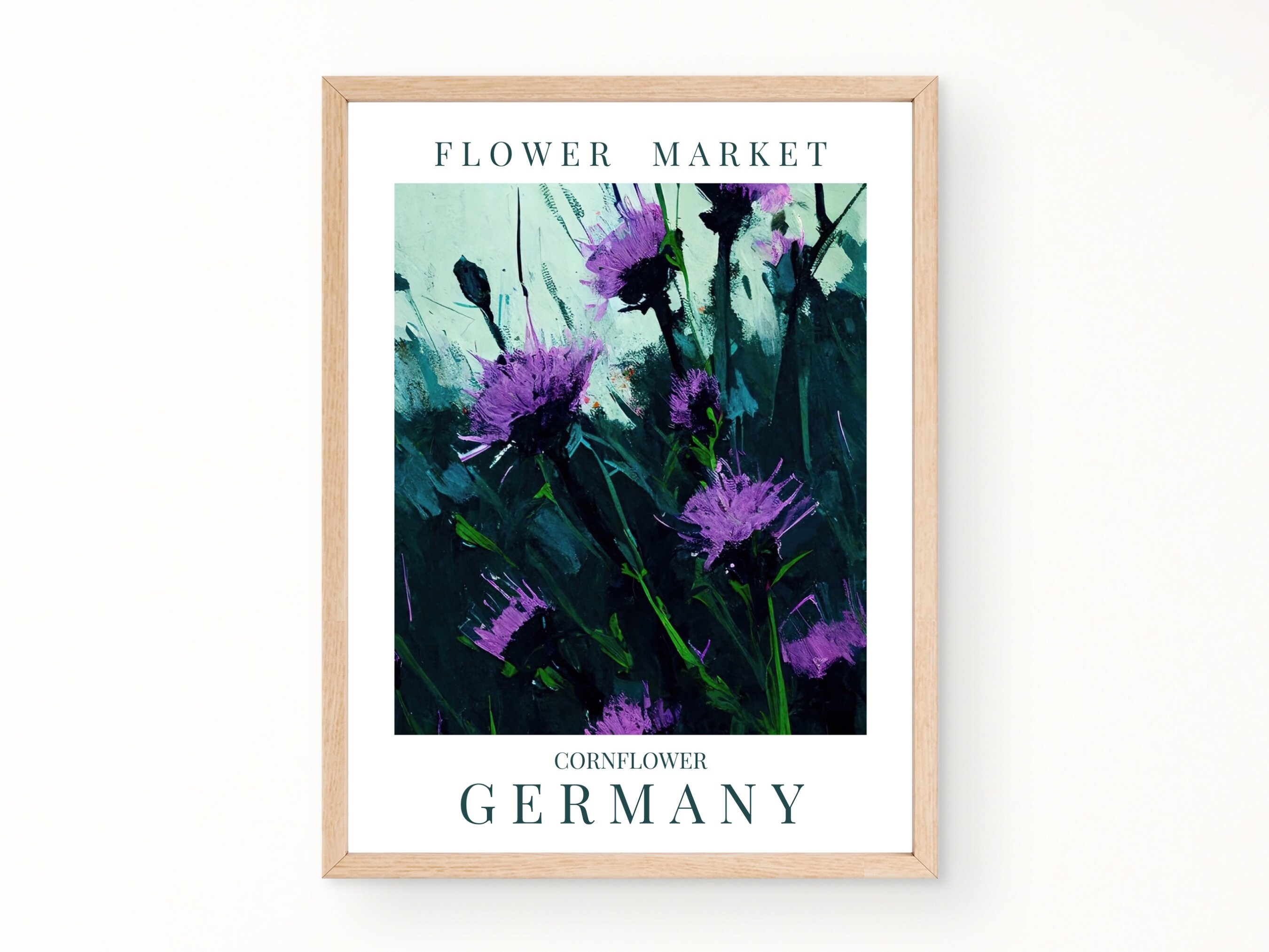 Germany National Flower Poster, Flower Market Print, Printable Wall Art ...