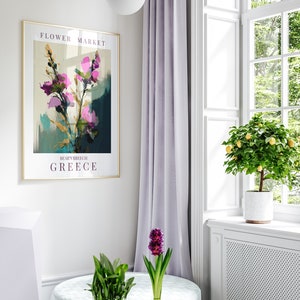 Greece National Flower Poster, Flower Market Print, Printable Wall Art ...