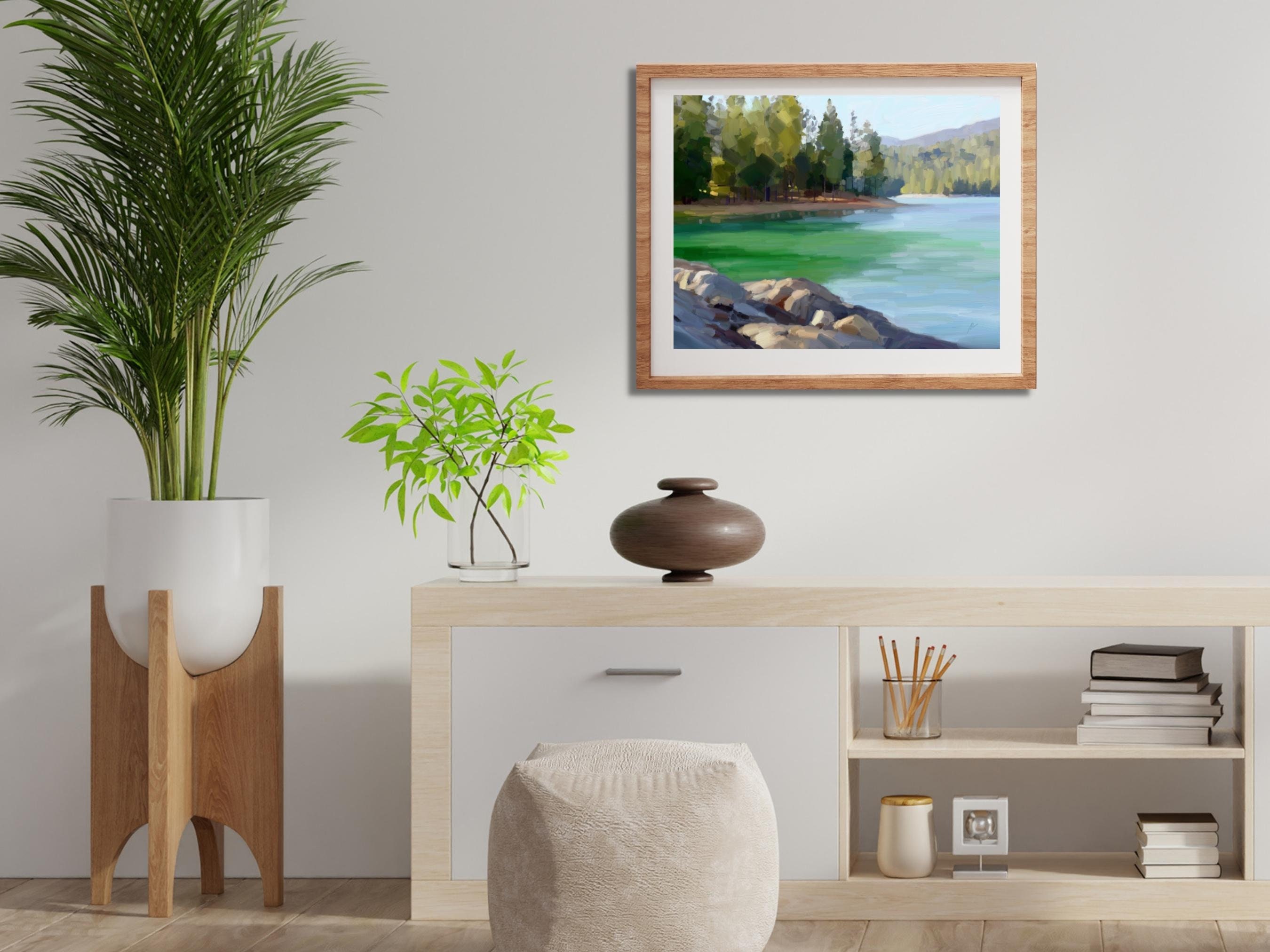 Lakeside Printable Wall Art, Scenic Lake Wall Art, Landscape Wall Art ...