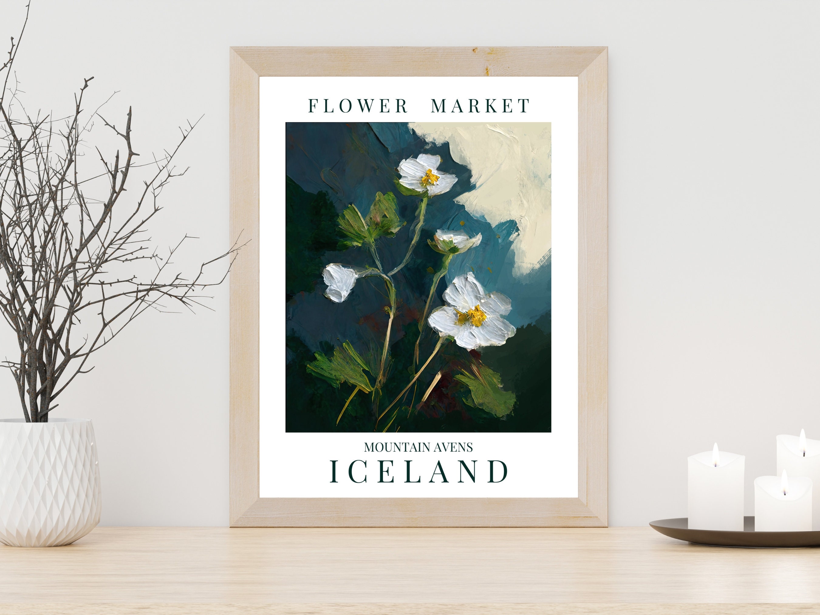 Iceland National Flower Poster, Flower Market Print, Printable Wall Art ...