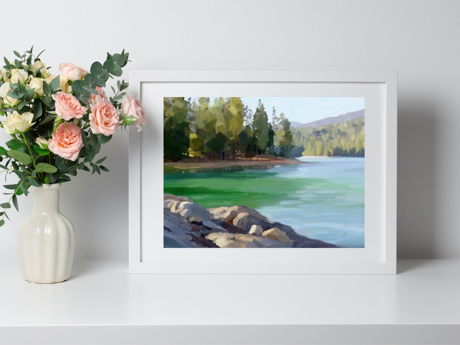 Lakeside Printable Wall Art, Scenic Lake Wall Art, Landscape Wall Art ...