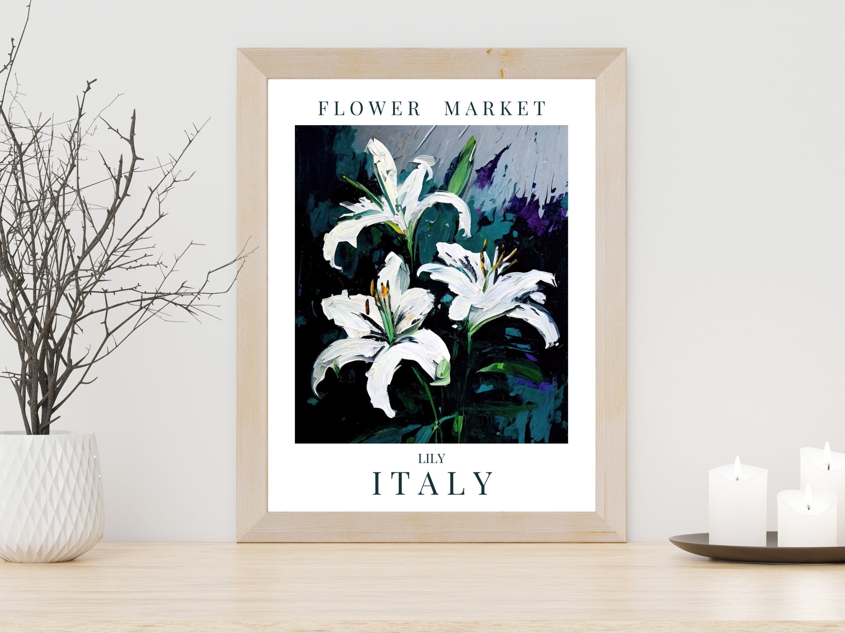Italy National Flower Poster, Flower Market Print, Printable Wall Art ...