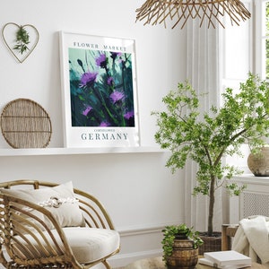 Germany National Flower Poster, Flower Market Print, Printable Wall Art ...