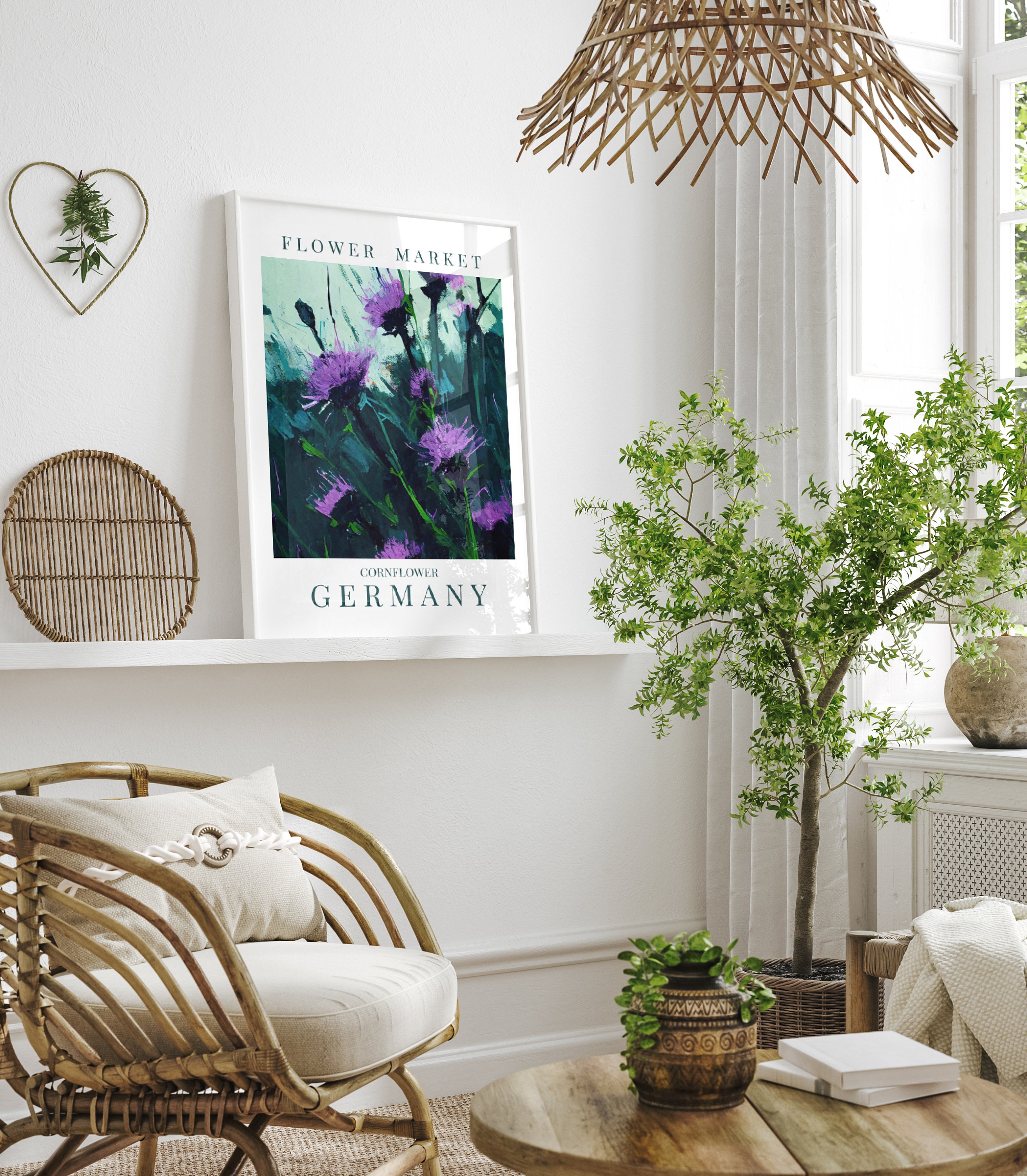 Germany National Flower Poster, Flower Market Print, Printable Wall Art ...