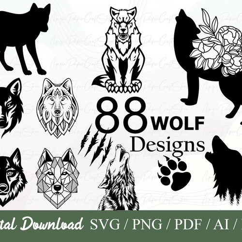 Wolf SVG Bundle Wolf PNG Wolves Svg Wolf Art Wolf - Etsy Australia