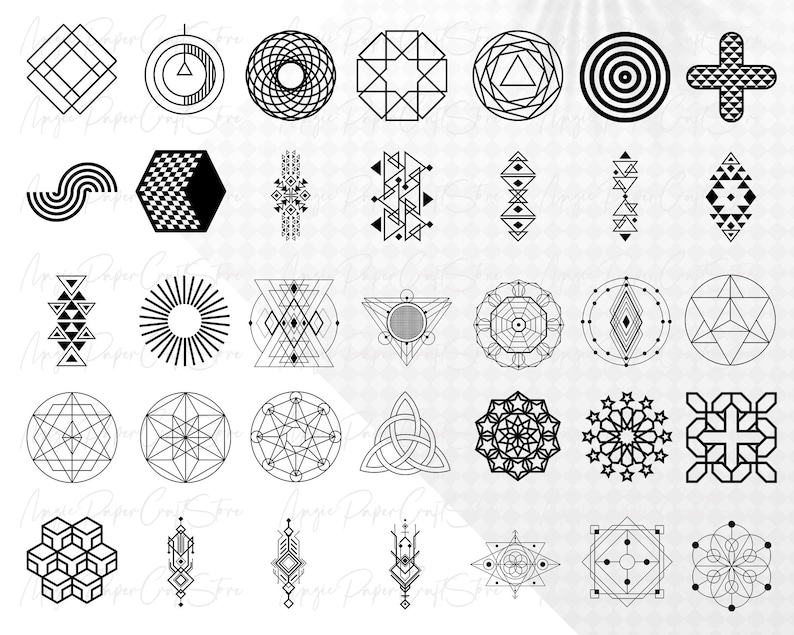 Sacred Geometry Svg Bundle Geometric SVG Tattoo Svg - Etsy