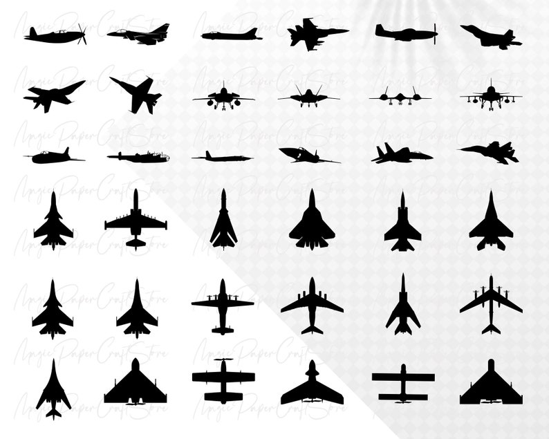 Fighter Jet SVG Bundle Fighter Planes SVG Download - Etsy