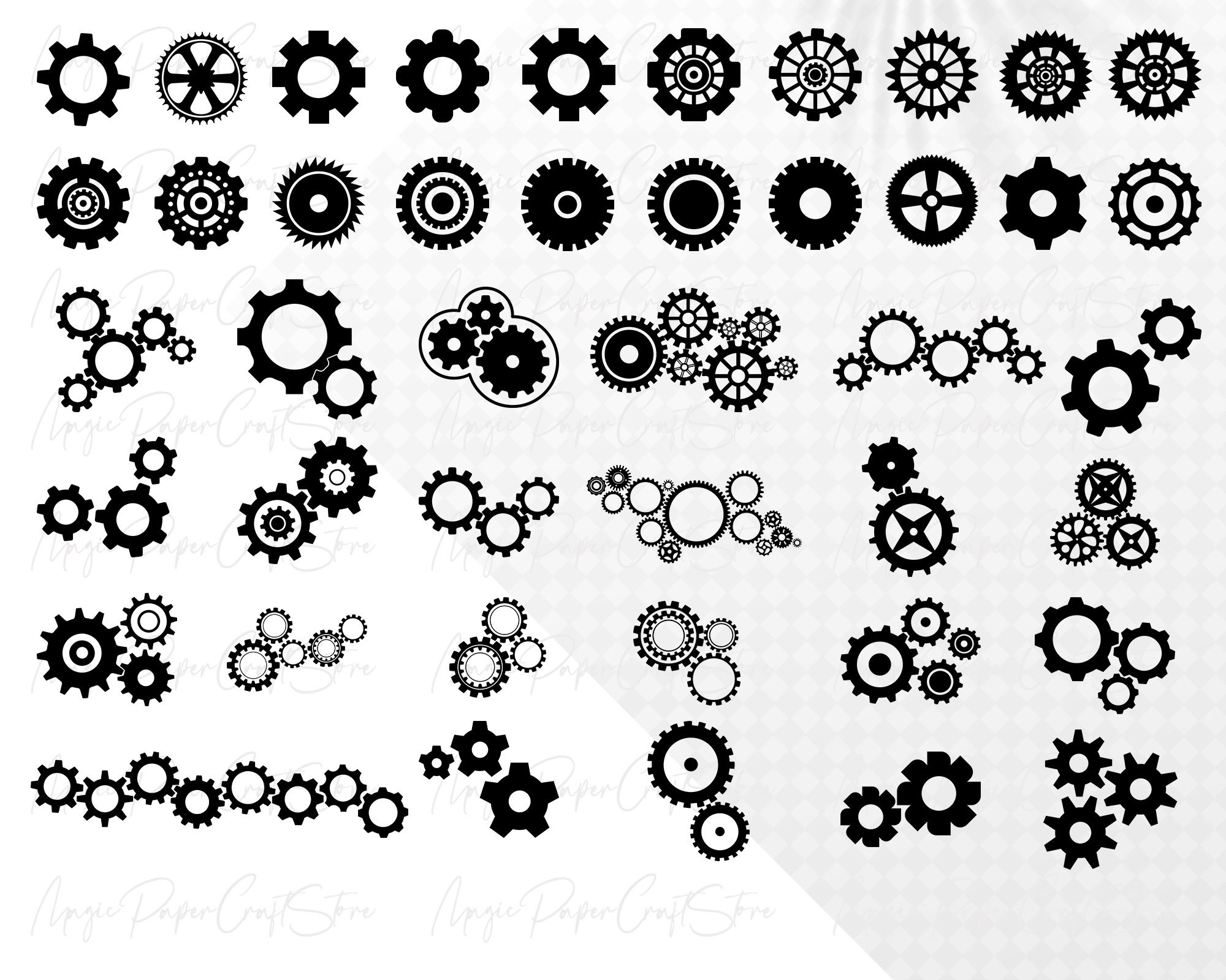 205 Gears SVG Bundle / Cogs and Gears svg / Gears PNG / Gears - Etsy México