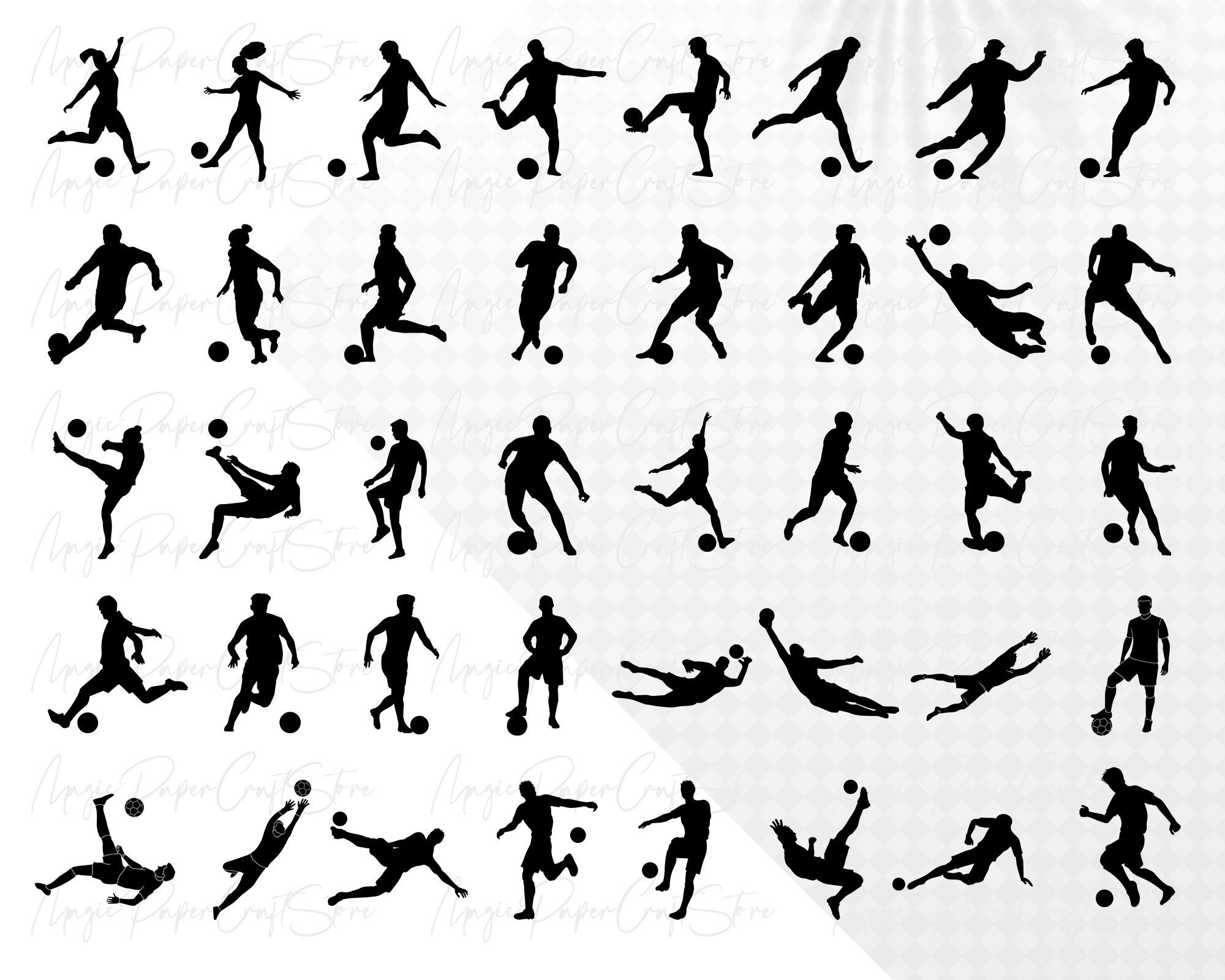 159 SOCCER SVG Bundle | Football Svg | Football Silhouette | Football ...