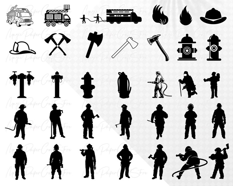 75 Firefighter SVG Bundle | Fireman SVG | Firefighter PNG | Firefighter ...