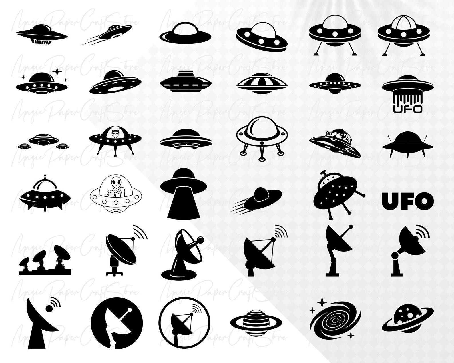 72 Alien SVG Bundle | Ufo SVG | Aliens Png | Alien Face Svg | Ufo Png ...
