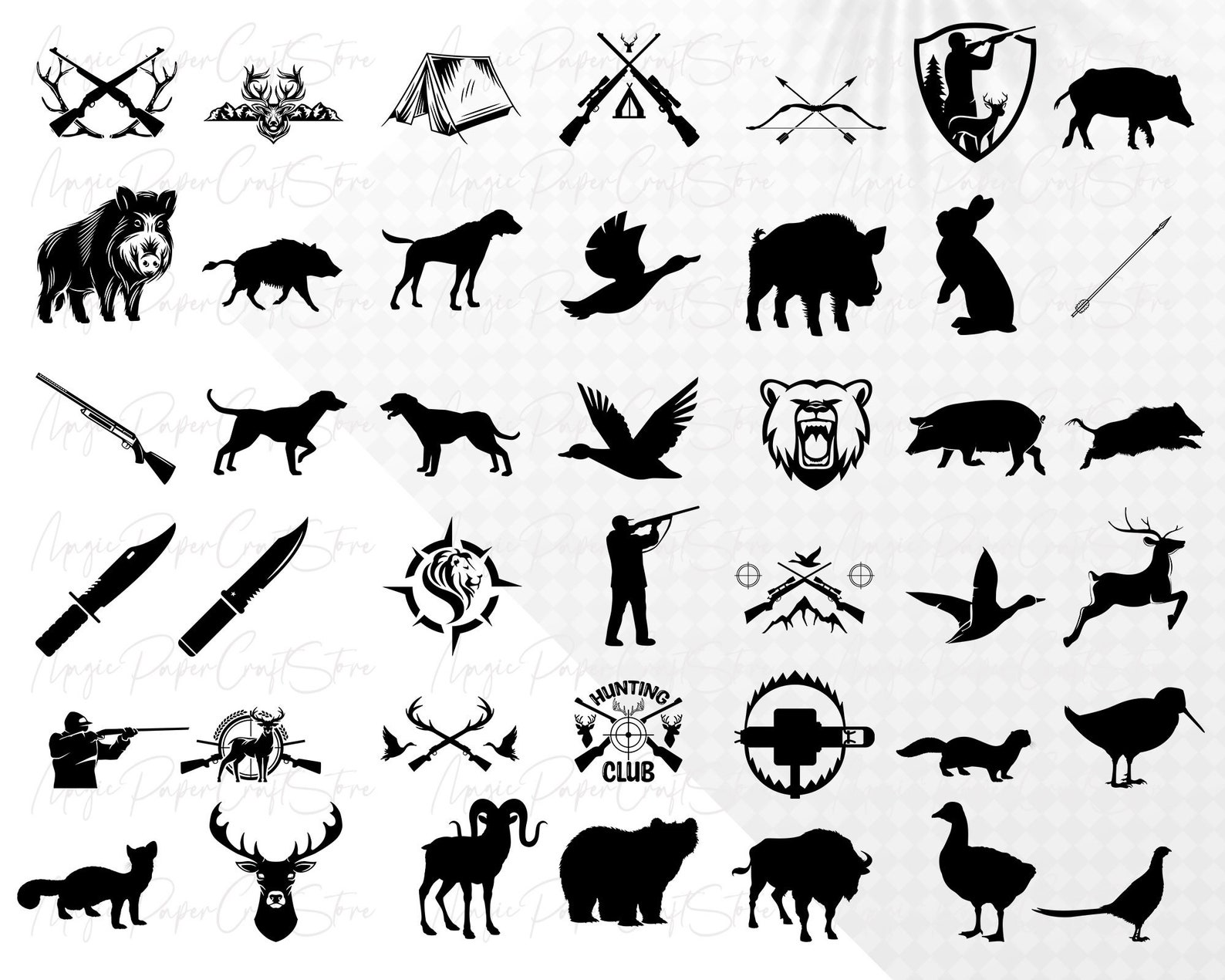 Hunting Svg Bundle | Hunting Season | Hunting Monogram | Hunter Svg ...