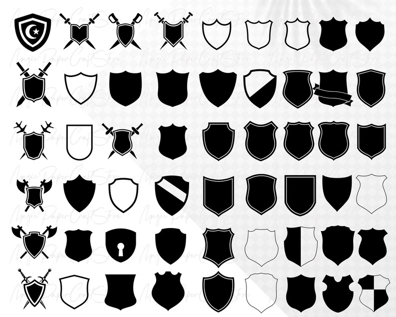 Shield SVG Bundle Shield PNG Bundle Shield Png Shield Eps - Etsy