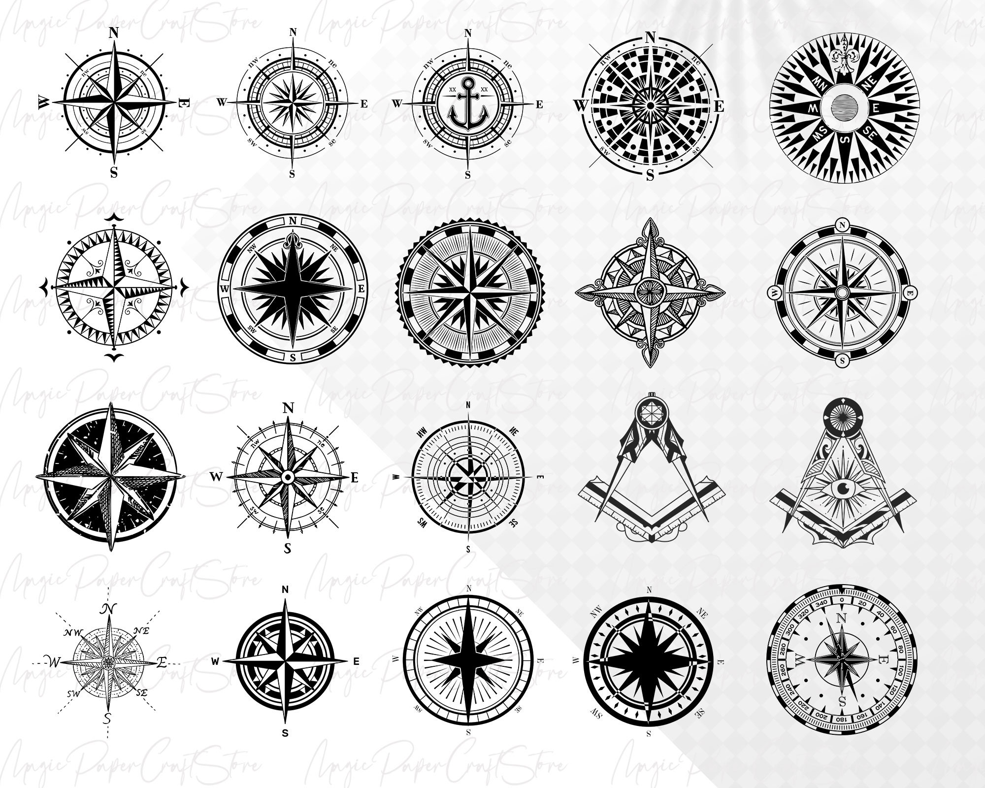 46 Compass SVG Bundle Compass Svg Nautical Compass Svg - Etsy UK