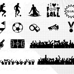 159 SOCCER SVG Bundle | Football Svg | Football Silhouette | Football ...