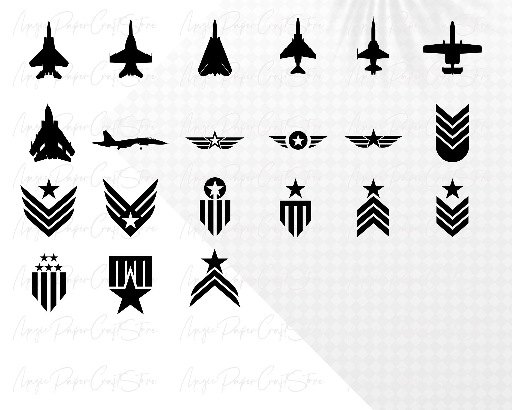 Fighter Jet SVG Bundle Fighter Planes SVG Download - Etsy UK