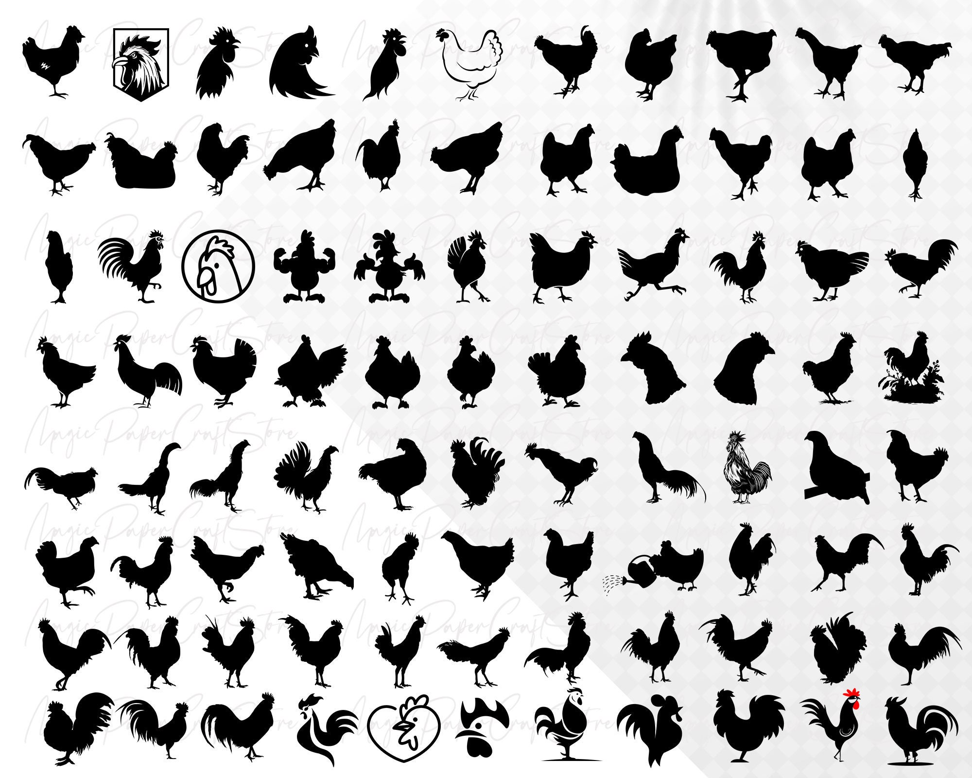 Huhn svg Bundle Hand gezeichnet Huhn svg Hahn svg Huhn svg - Etsy.de
