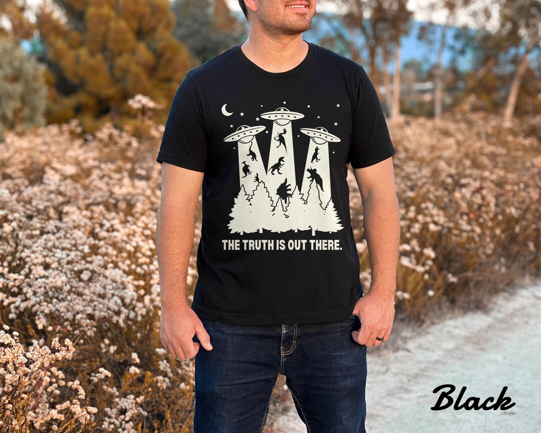 UFO Abducting Dinosaur Shirt, Cat UFO Tshirt, UFO Art, Ufo Shirt,alien ...