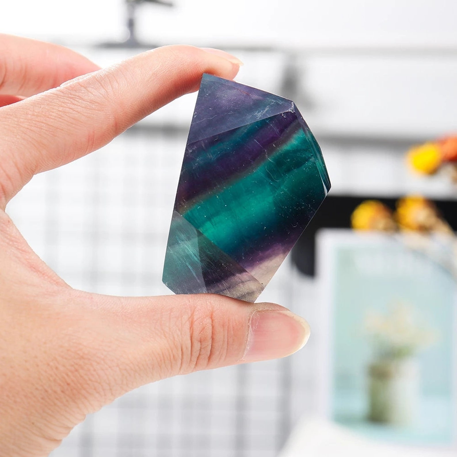 Rainbow Fluorite Crystal Night Light Small Size Rainbow - Etsy