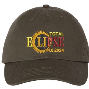Total Solar Eclipse 4.8.2024 Baseball Cap, Solar Eclipse Hat, Celestial ...