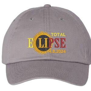 Total Solar Eclipse 4.8.2024 Baseball Cap, Solar Eclipse Hat, Celestial ...